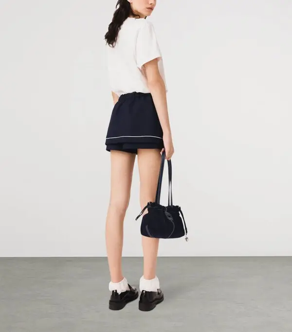 Maje Pleated Skort With Contrast Piping