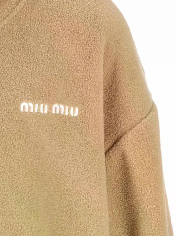 Miu Miu Fleece Zip-up Hoodie