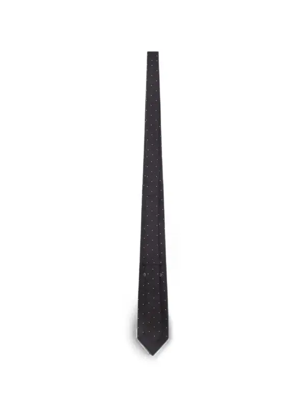 TOM FORD Polka-dot Silk Neck Tie - Black