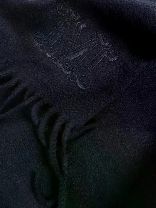 Max Mara Fringed Logo-embroidered Scarf
