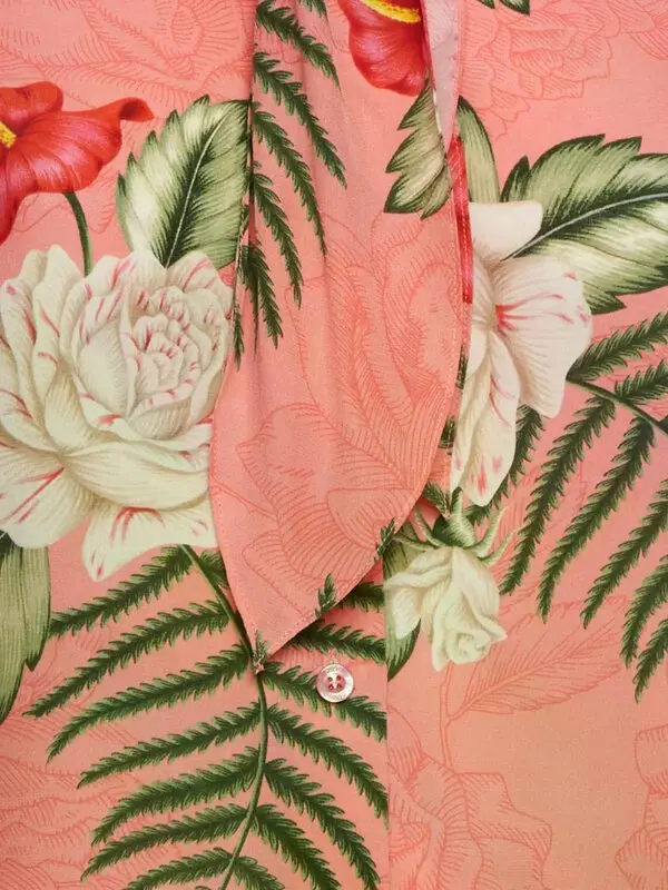 Gucci Floral Print Tie-neck Blouse