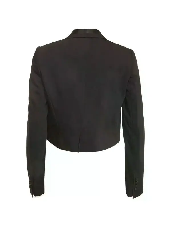 Dolce & Gabbana Shawl-lapel Cropped Wool Blazer