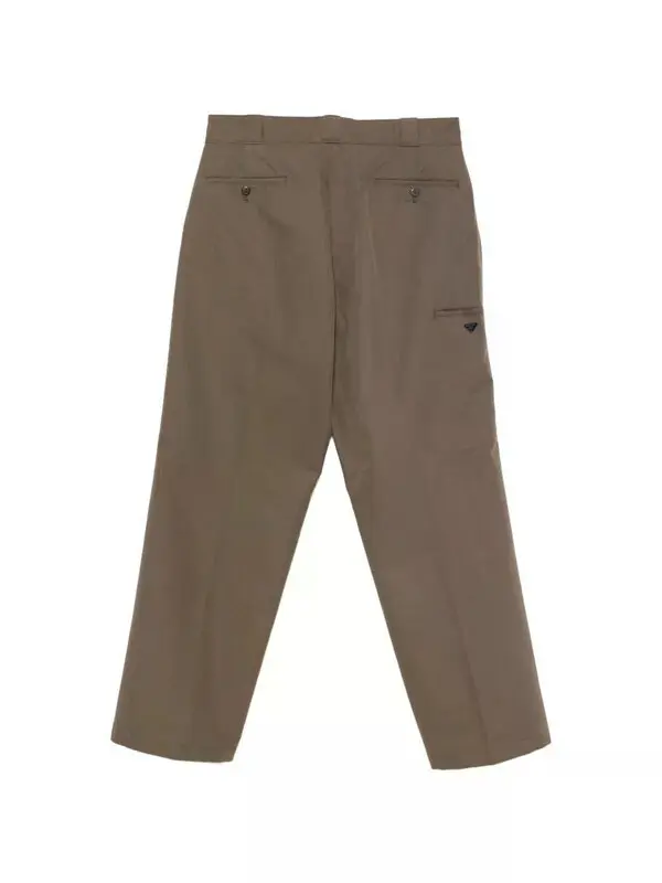 Prada Logo Plaque Straight-leg Trousers