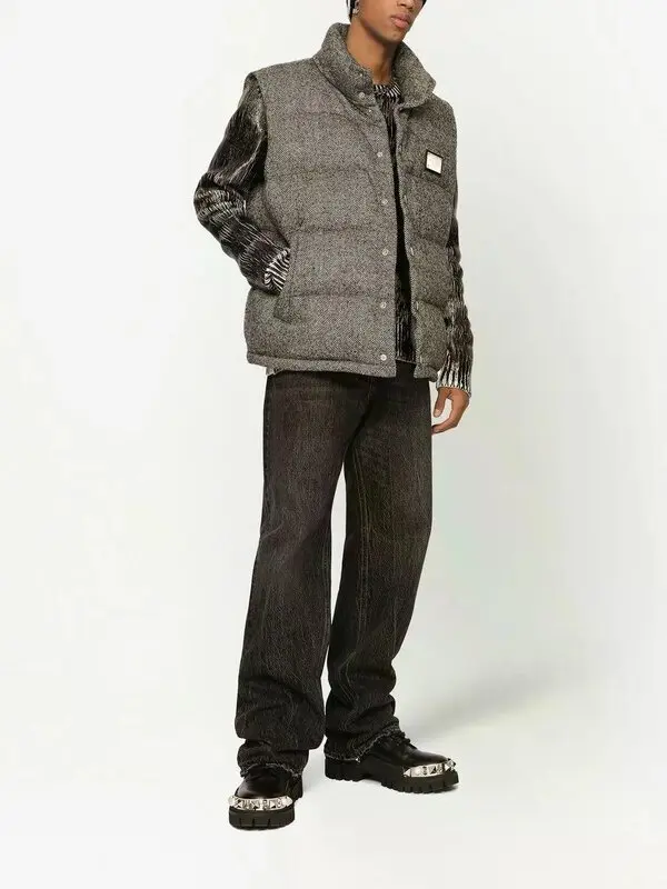Dolce & Gabbana Chevron-knit Padded Gilet