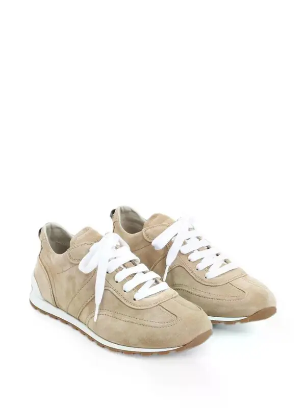 Brunello Cucinelli Calf Suede Panelled Lace-up Sneakers