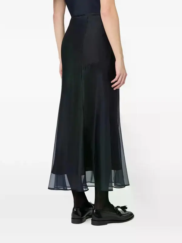 Max Mara Sheer Panel Flared Midi Skirt