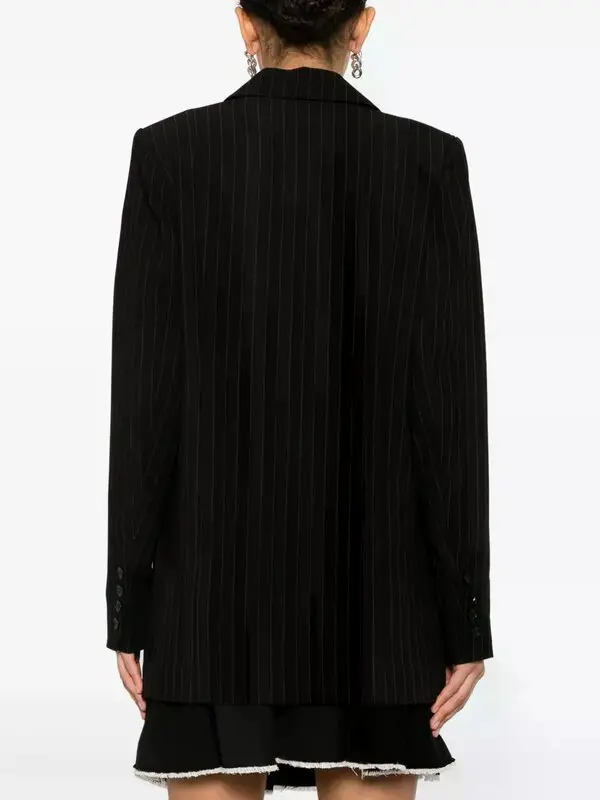 GESTUZ Double-breasted Pinstripe Blazer