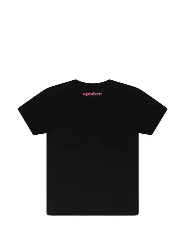 SP5DER Graphic Print T-shirt - Black
