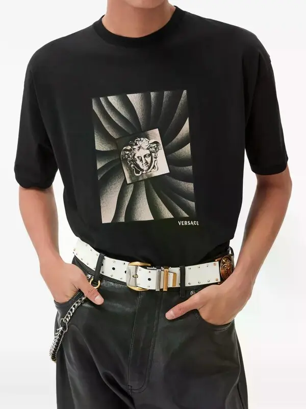 Versace Printed Cotton-jersey Regular T-shirt