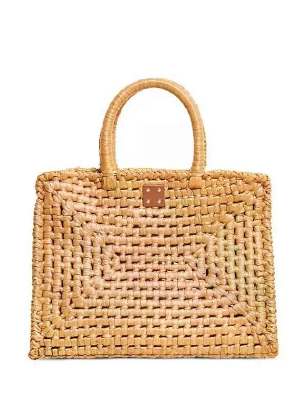 FERRAGAMO Studio Box Raffia Tote Bag