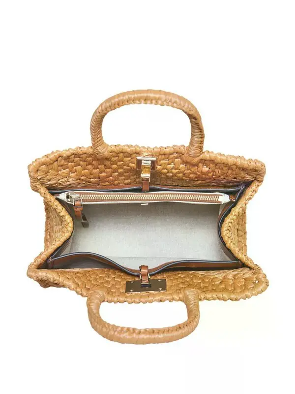 FERRAGAMO Studio Box Raffia Tote Bag