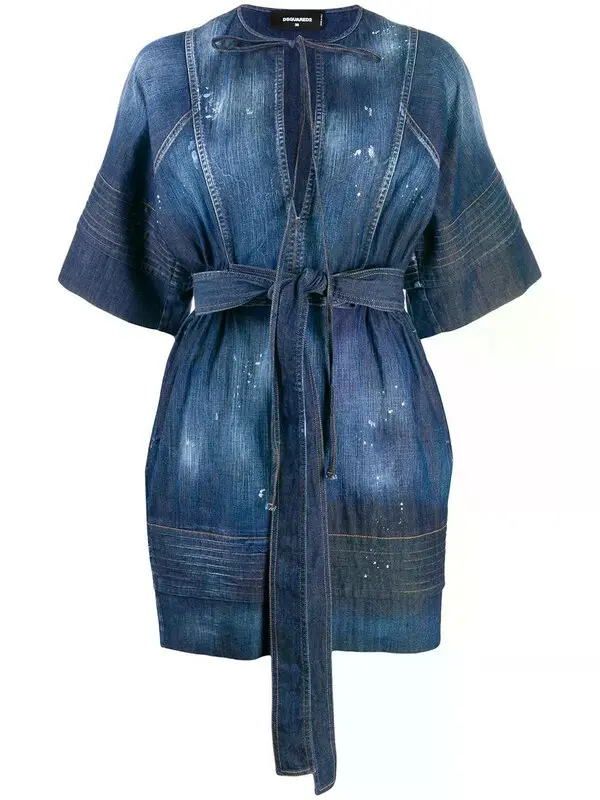 Dsquared2 Stretch Cotton Denim Dress