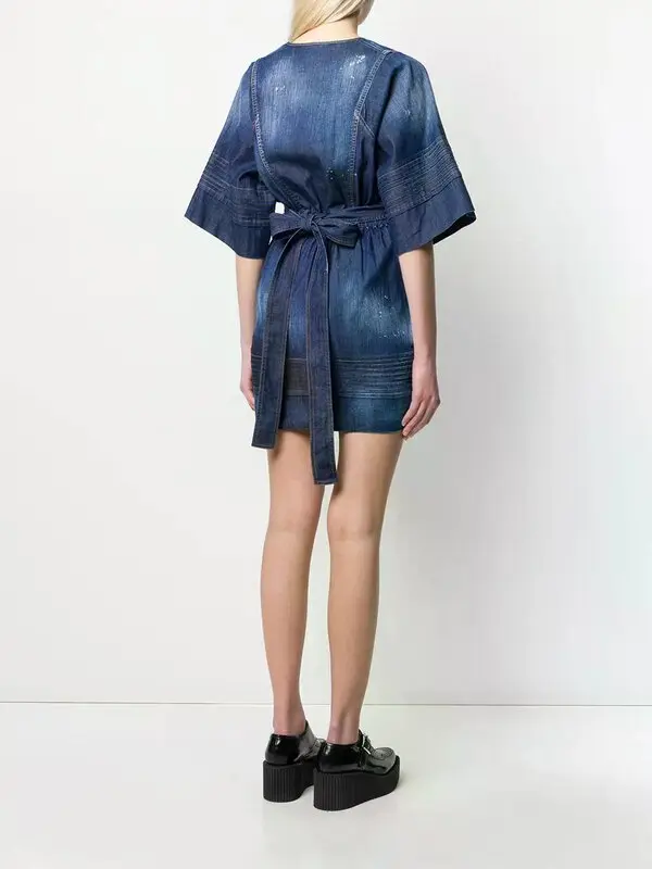 Dsquared2 Stretch Cotton Denim Dress