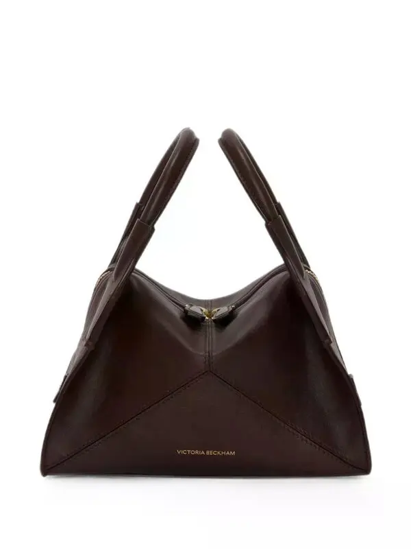 Victoria Beckham Mini Plié Leather Tote Bag - Red