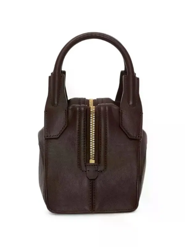 Victoria Beckham Mini Plié Leather Tote Bag - Red
