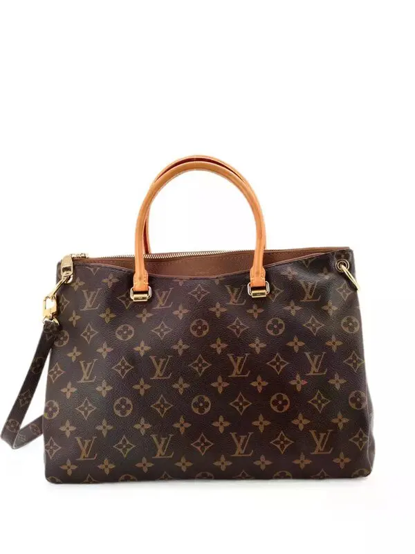 LOUIS VUITTON Pallas Tote Monogram Canvas Shoulder Bag - Brown