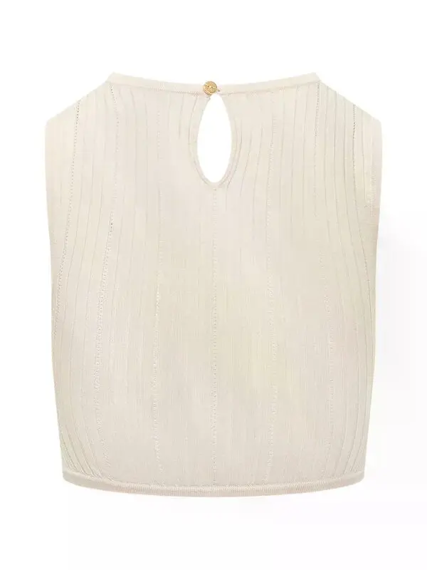 Elisabetta Franchi Ribbed-knit Wrap Top
