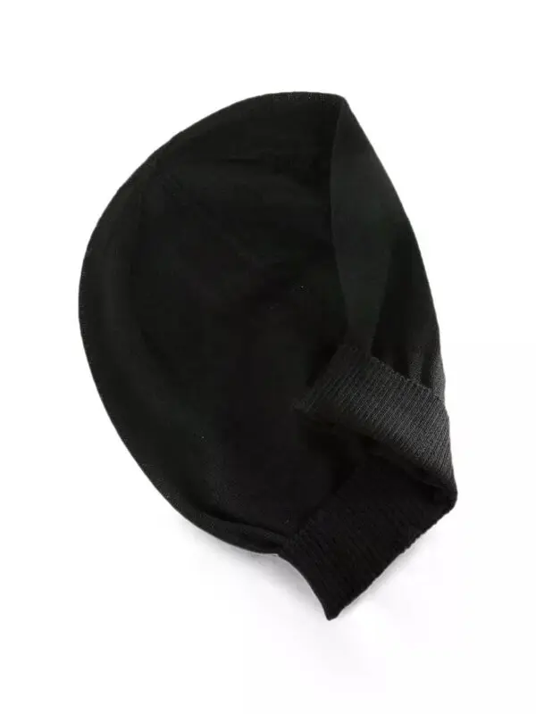 Rick Owens Ribbed-trim Beanie Hat