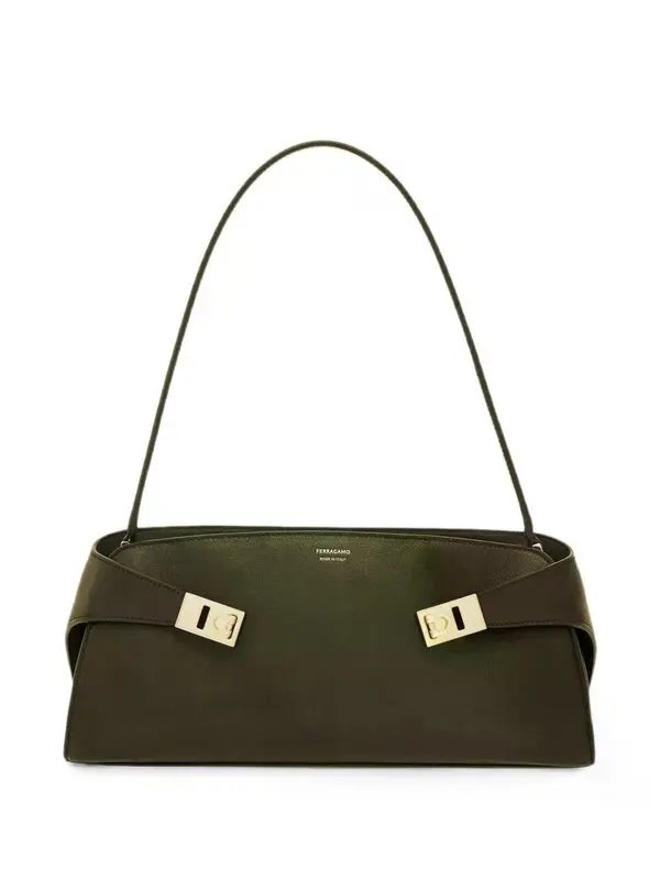 FERRAGAMO Leather Shoulder Bag - Green