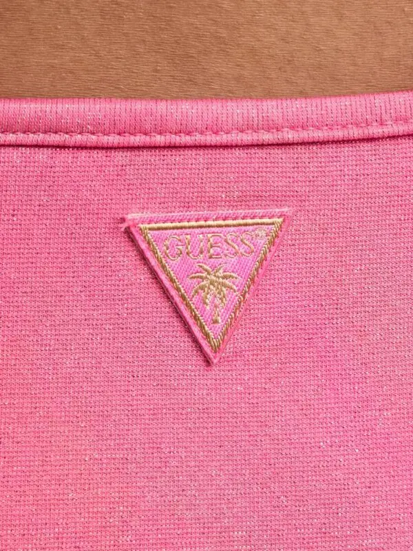 Guess Logo Patch Side Slit Mini Skirt