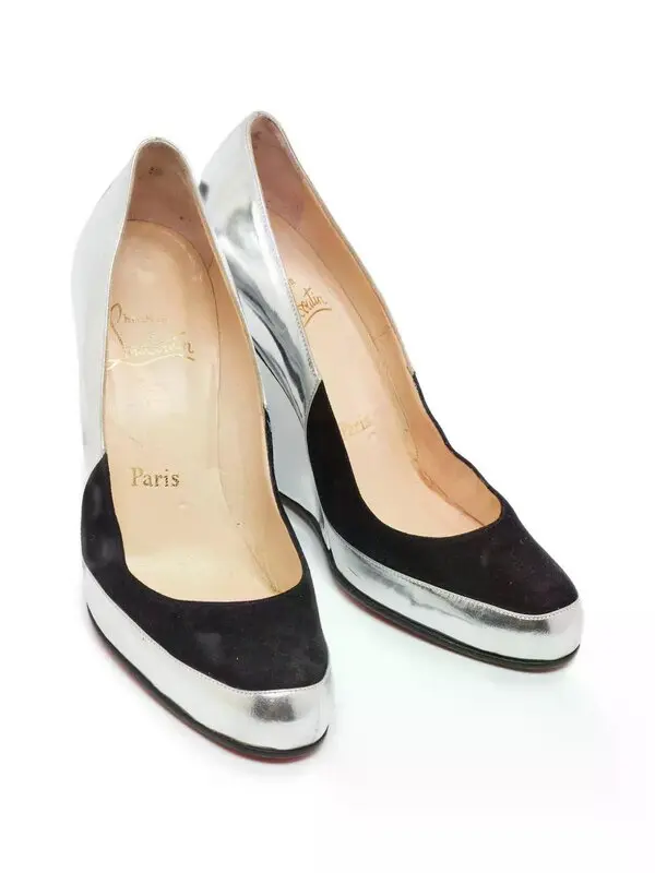 CHRISTIAN LOUBOUTIN Contrast-panel Wedge Pumps