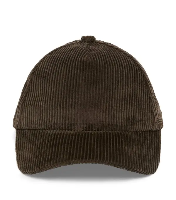 Max Mara Cotton Corduroy Baseball Cap - Brown