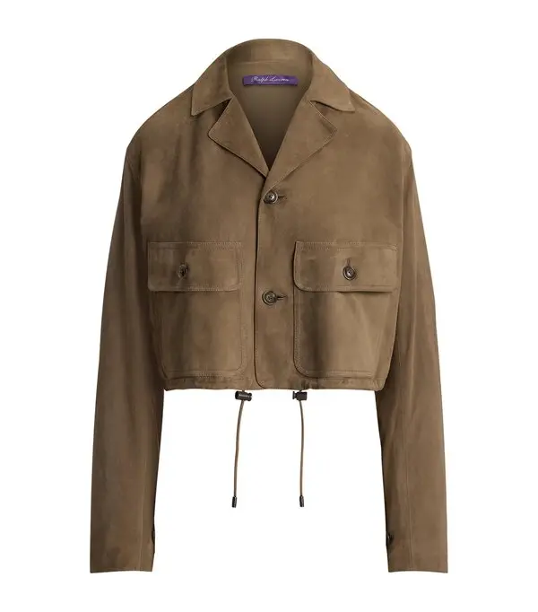 Ralph Lauren Suede Cropped Utility Jacket