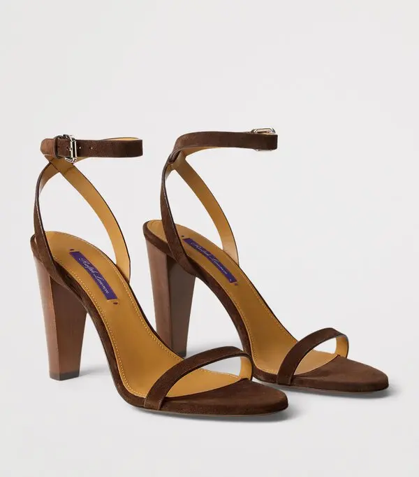 Ralph Lauren Graison Suede Heeled Sandals