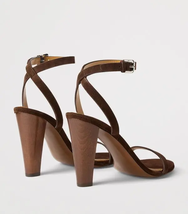 Ralph Lauren Graison Suede Heeled Sandals