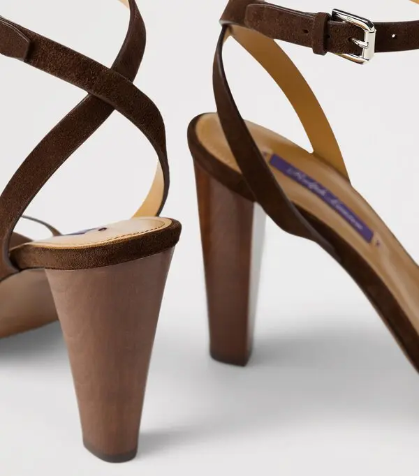 Ralph Lauren Graison Suede Heeled Sandals