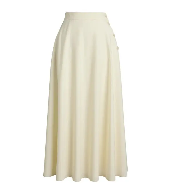 Ralph Lauren Kenzie Wool-blend Midi Skirt