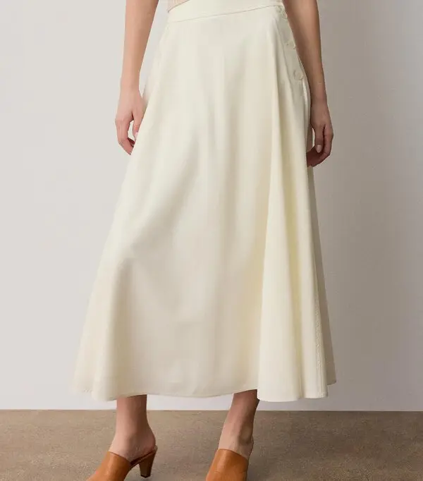 Ralph Lauren Kenzie Wool-blend Midi Skirt
