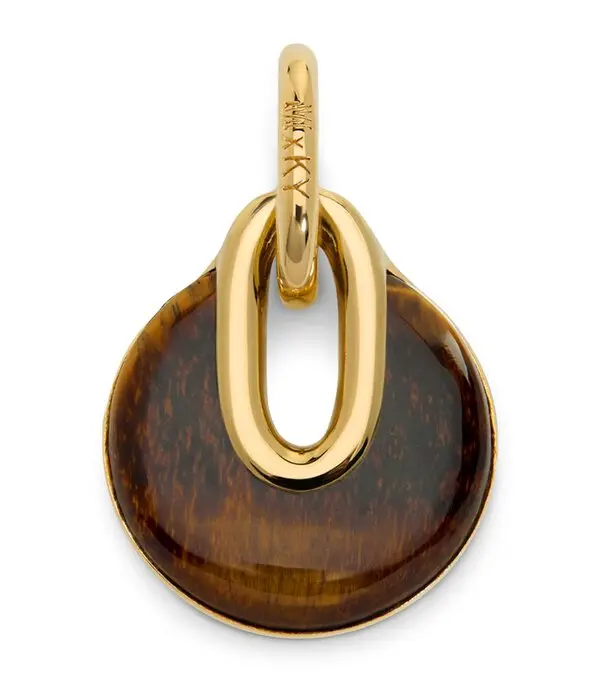 Monica Vinader X Kate Young Tiger's Eye Pendant - Gold