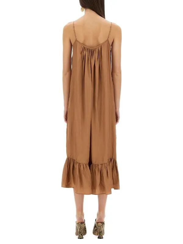 Dries Van Noten Ruffled Dress With Front Tie Detail