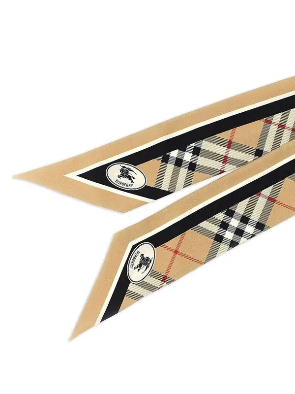 Burberry Skinny Check Silk Scarf