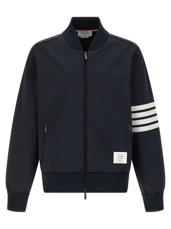 Thom Browne Tech Viscose Bomber Jacket - Blue