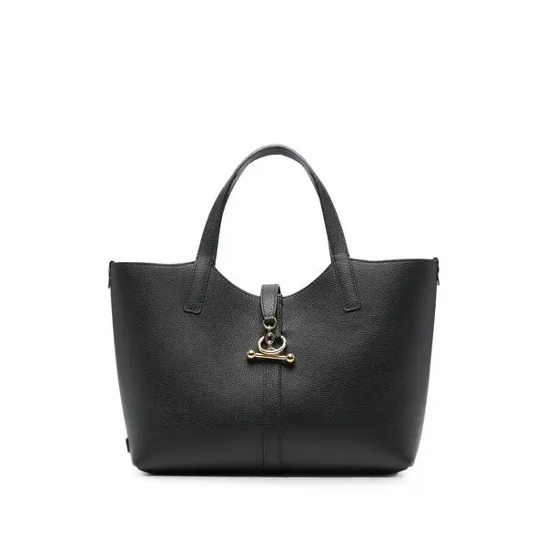 Strathberry Grained Leather Tote Bag - Black