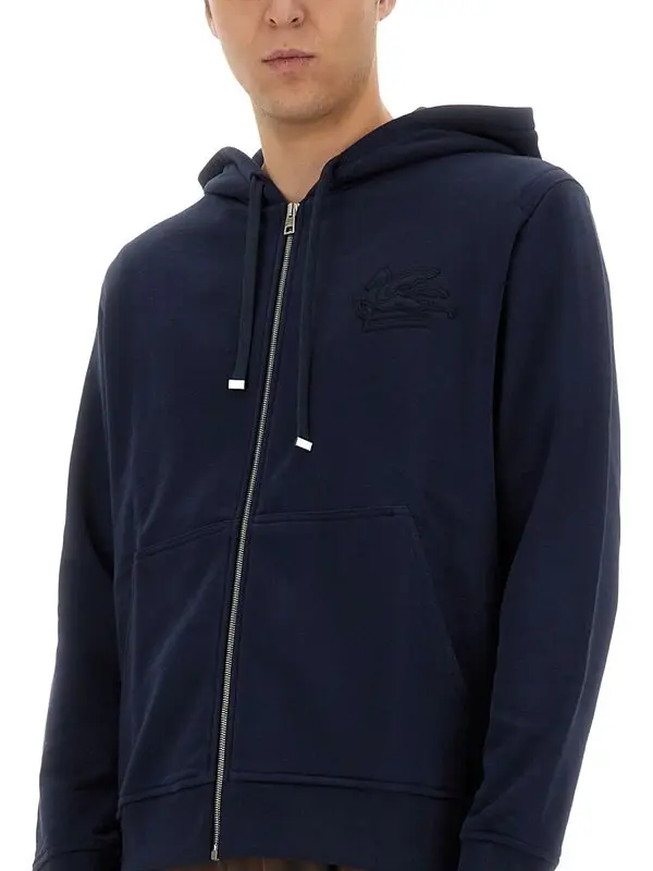 Etro Zip-up Hoodie - Blue