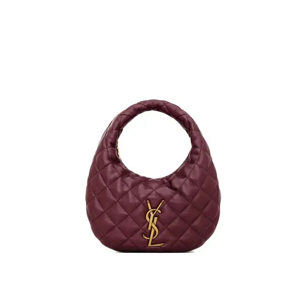 Saint Laurent Quilted Handbag - Red