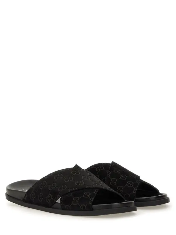 Gucci Sandal Slider With Gg Pattern