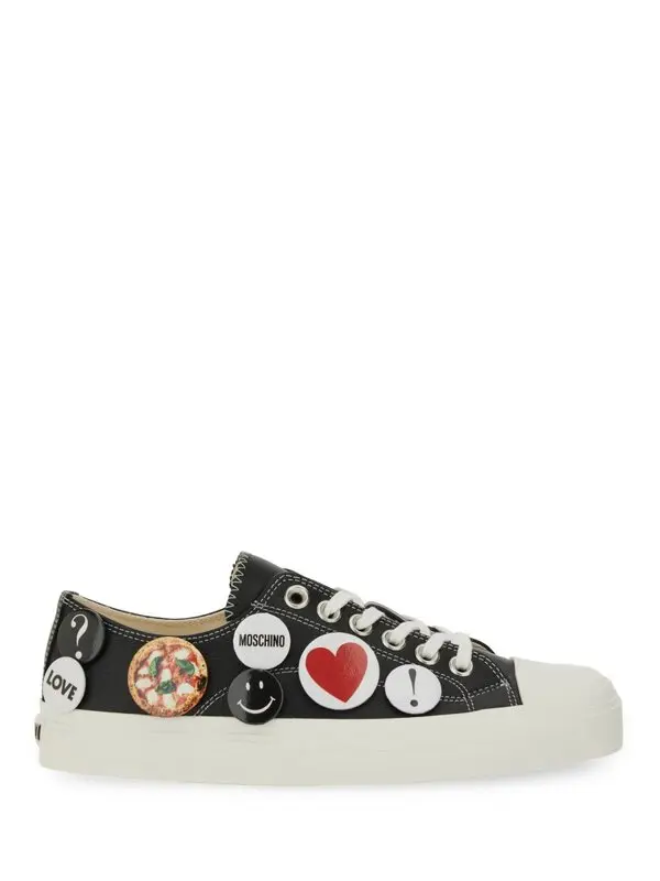 Moschino Sneakers With Pins - Black