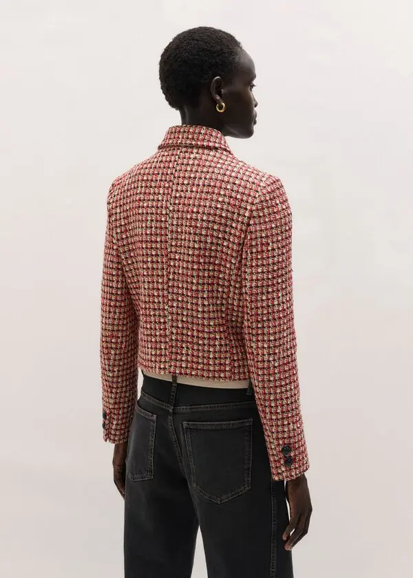 ME+EM Statement Weave Cropped Jacket