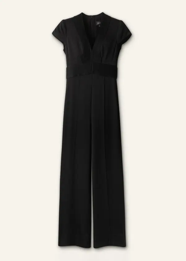 ME+EM Pintucked Satin Wide-leg Jumpsuit