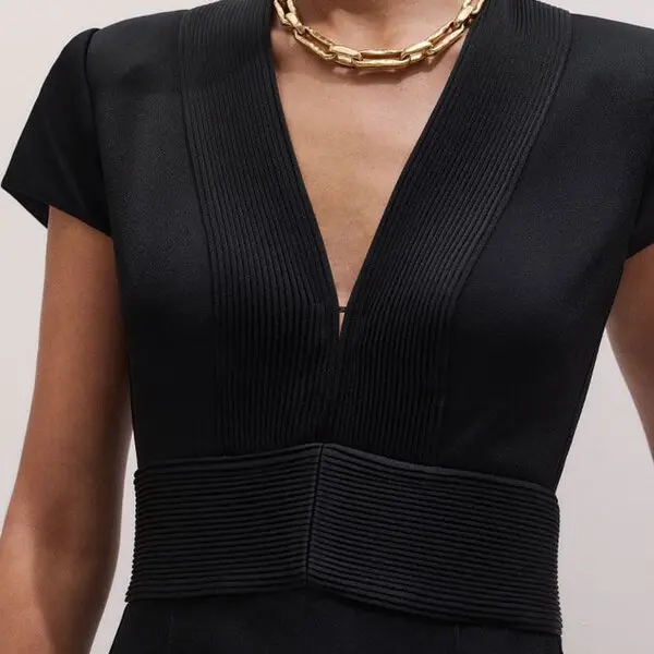 ME+EM Pintucked Satin Wide-leg Jumpsuit
