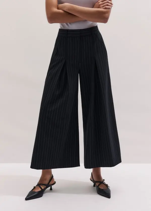 ME+EM Ultimate Wide Pinstripe Culotte