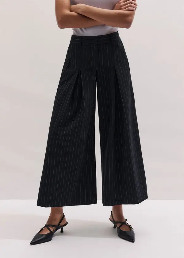 ME+EM Ultimate Wide Pinstripe Culotte