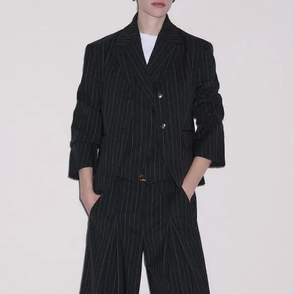 ME+EM Ultimate Wide Pinstripe Culotte