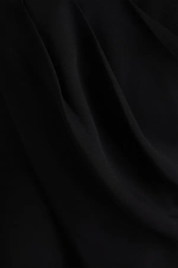 ANINE BING Halle Strapless Draped Stretchcrepe Top