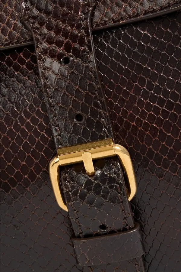 Dries Van Noten Snake-effect Leather Shoulder Bag