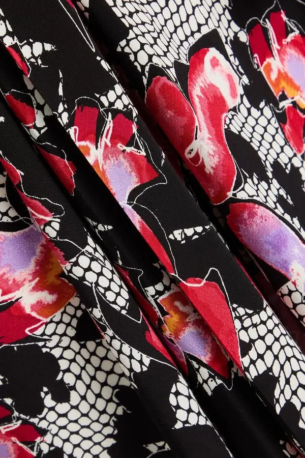 Diane Von Furstenberg Tori Printed Crepe Midi Wrap Dress